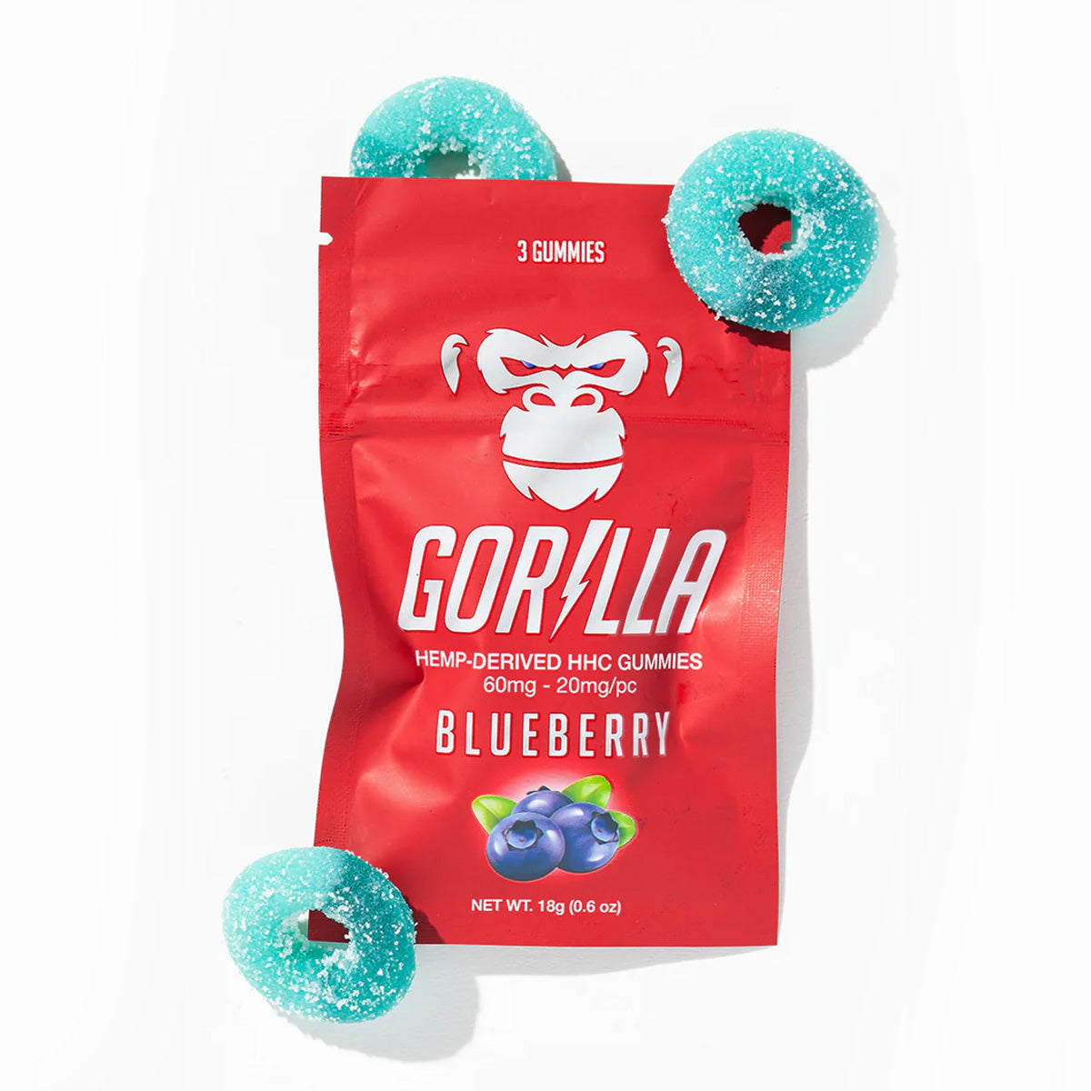 Watermelon, Blueberry, and Peach HHC Gummies - 3 Pack