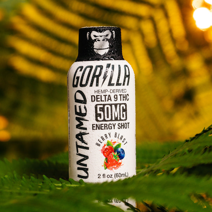 50mg UNTAMED Delta 9 Energy Shots - THC Energy Drink - Gorilla